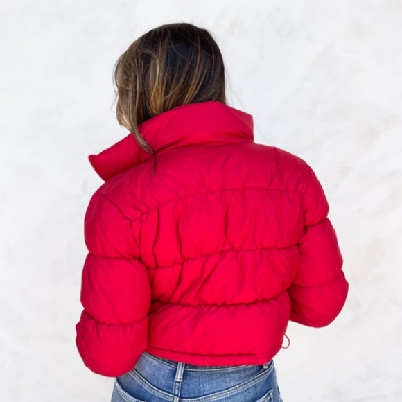 Zenana Outfitters | Jackets & Coats | Ruby Red Puffer Coat | Poshmark